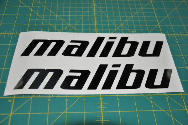 Malibu Boats Decal Sticker - Black – RonixStickers.com